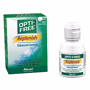 OPTI-FREE Replenish Multi-Purpose Disinfecting Contact Lens Solution, 2 oz (Pack of 6)