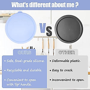 LUVCOSY 7 Cup Silicone Replacement Lids Storage Cover for Pyrex 7402-PC Glass Bowls (Container not Included) 2 Pack Microwave, Dishwasher and Freezer Safe