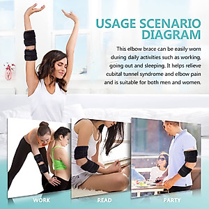 fibee Elbow Brace for Ulnar Nerve Entrapment,Cubital Tunnel Brace for Sleeping,Adjustable Elbow Immobilizer for Tendonitis,Arthritis and Pain Relief,Elbow Stabilizer Brace for Men and Women(L/XL)