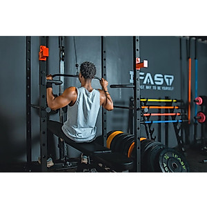 Power Cage with Lat Pulldown 1000 LBs Capacity Power Rack Weight Cage for Men Women Strength Training Powerlifting Home Gym Equipment