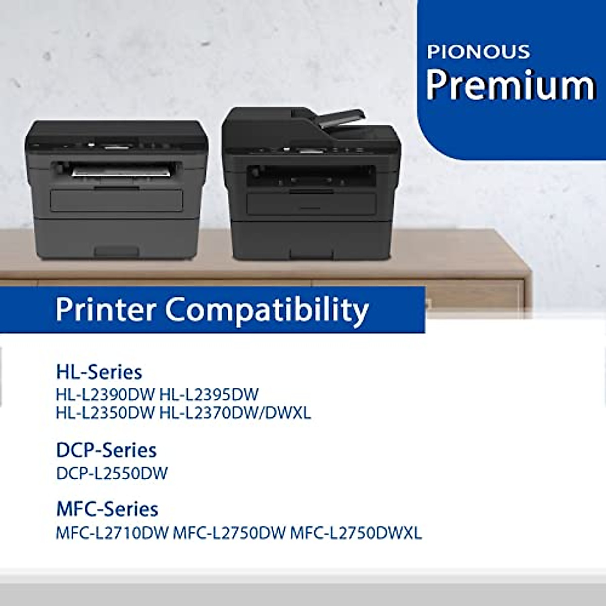 PIONOUS Compatible TN 730 TN730 Toner Cartridge High Page Yield Replacement for Brother TN-730 (1 Black) for DCP-L2550DW HL-2350dw l2350dw l2370dw MFC-L2710DW L2750DW Printer