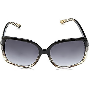 TAHARI womens Th124 Glamorous Oversized UV Protective Women s Rectangular Sunglasses Elegant Gifts for Women 58 mm, Black Fade, mm US