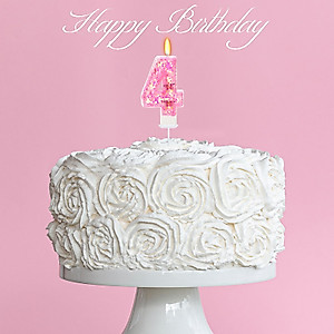 FAMGift Birthday Candles - Number 4 Candle, Butterfly Birthday Candles for Cake, Birthday Party Decorations, Theme Party Supplies, Wedding Cake Topper, Anniversary Party Decor