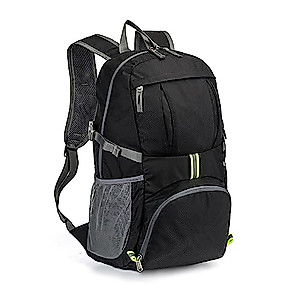 YOTOM Travel Hiking Backpack, 35L Ultralight Packable Travel Camping Hiking Backpack Daypack (Black)