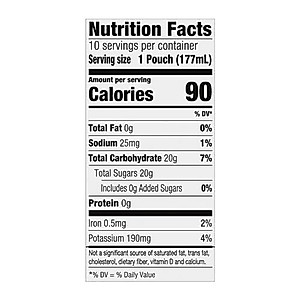 Capri Sun 100% Juice Fruit Punch Naturally Flavored Kids Juice Blend (40 ct Pack, 4 Boxes of 10 Pouches)