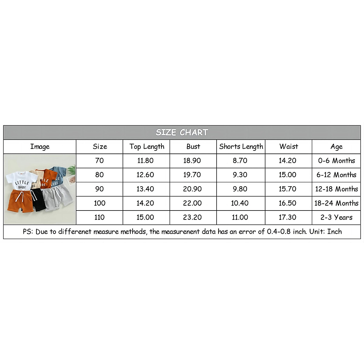 2Pcs Toddler Baby Boy Summer Clothes Letter T Shirt Casual Shorts Set Blue 12-18 Months