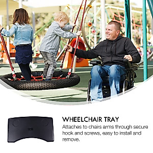 Healifty Wheelchair Tray Wheelchair Lap Tray Table Wheelchair Desk Universal Trays Desk for Manual Powered or Electric Wheelchairs 1Pcs