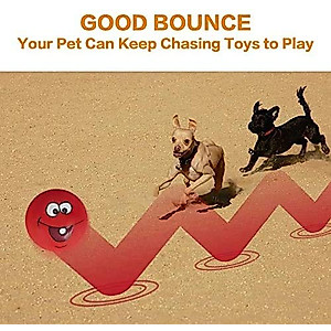 Coricorsu Dog Toy Squeaky Dog Toys Funny Face Chewing Latex Rubber Soft Fetch Play Interactive Dog Balls for Puppy Small Medium Pet Dog (6PCS)