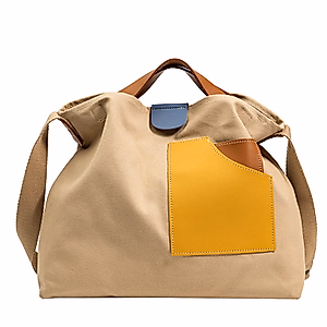 Aesthetic Hobo Bags for Women, Crossbody Canvas Shoulder Bag Totes Handbags for College, Shopping, Travel, Work (Khaki,One Size)