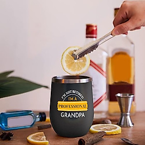 I'm Not Retired I'm A Professional Grandpa Tumbler With Lid And Straw For College