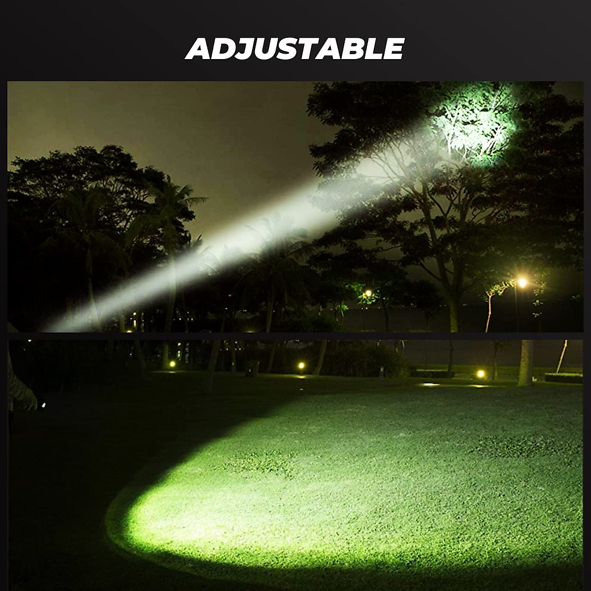 SKNSL Rechargeable LED Flashlight, 250,000 Lumen Super Bright, Waterproof, Adjustable Light Modes, USB Rechargeable, Long Battery Life, IPX6 Waterproof, Ideal for Outdoor Use