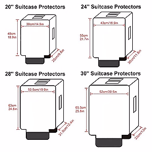 Yotako Clear PVC Suitcase Cover Protectors 30 Inch Luggage Cover Protectors for Wheeled Suitcase (30''(25.80''H x 20.50''L x 13.00''W))