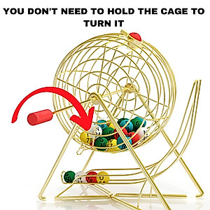 MR CHIPS Bingo Cage and Balls Set with 25 Shutter Slide Cards