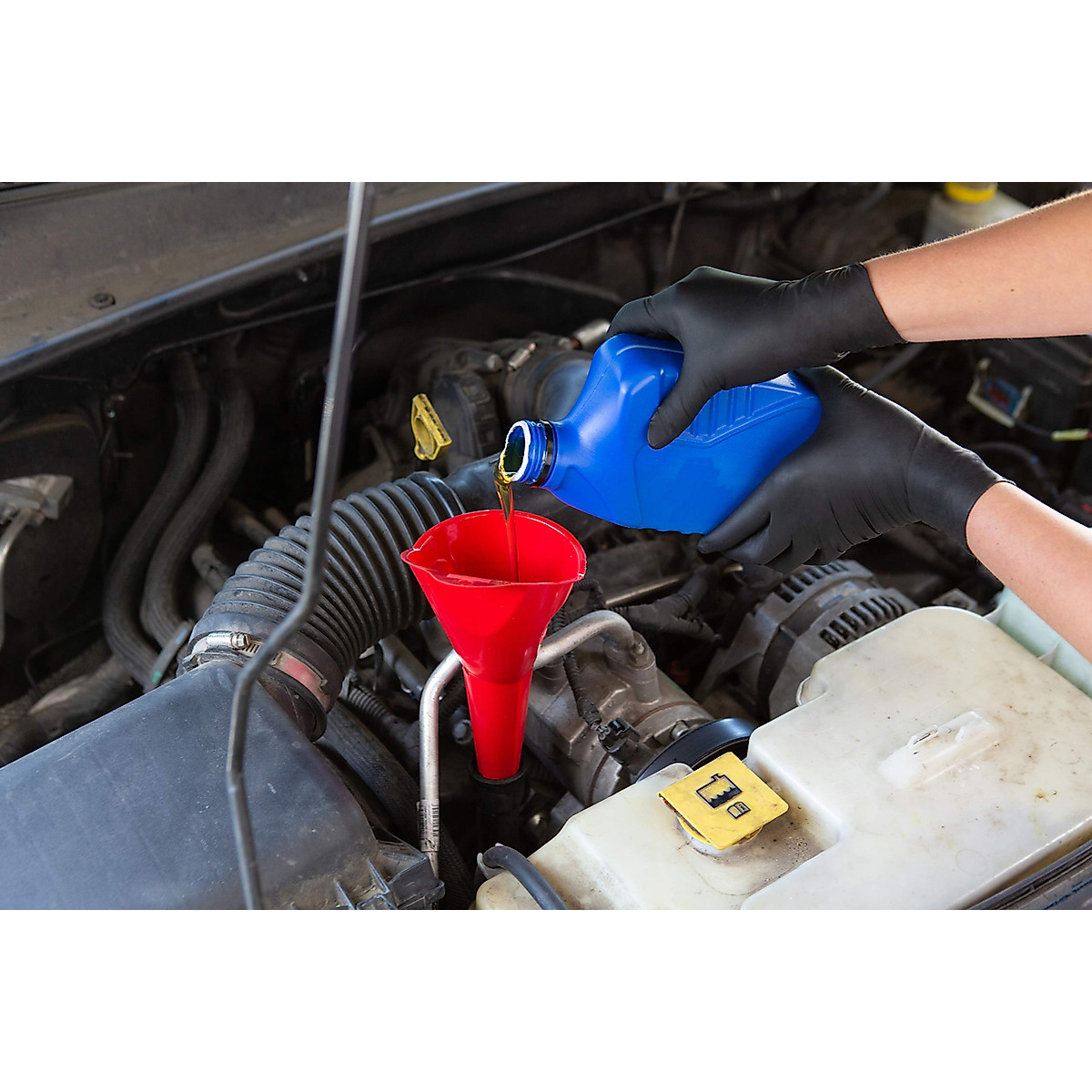 Microflex MK-296 Black Disposable Nitrile Gloves, Latex-Free, Powder-Free Glove for Mechanics, Automotive, Cleaning or Tattoo Applications, Medical/Exam Grade, Size Large, Case of 1000 Units