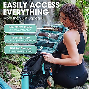 Pack Gear Hanging Carry-On Organizer - Our Standard Hanging Luggage Organizer Fits Any Carry On - Our Hanging Packing Cubes For Travel Use Mesh Windows to Make Finding Clothes Easy (Green, S)