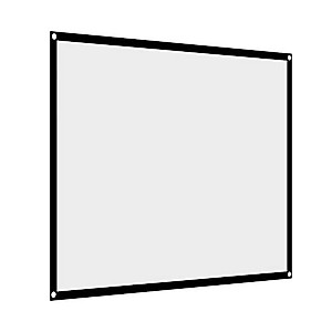 Projection Screen, Projector Curtain, Movie Projector Screen, 60-100 Inch Portable Foldable Non-Crease White Projector Curtain Projection Screen 4:3(72 inches)