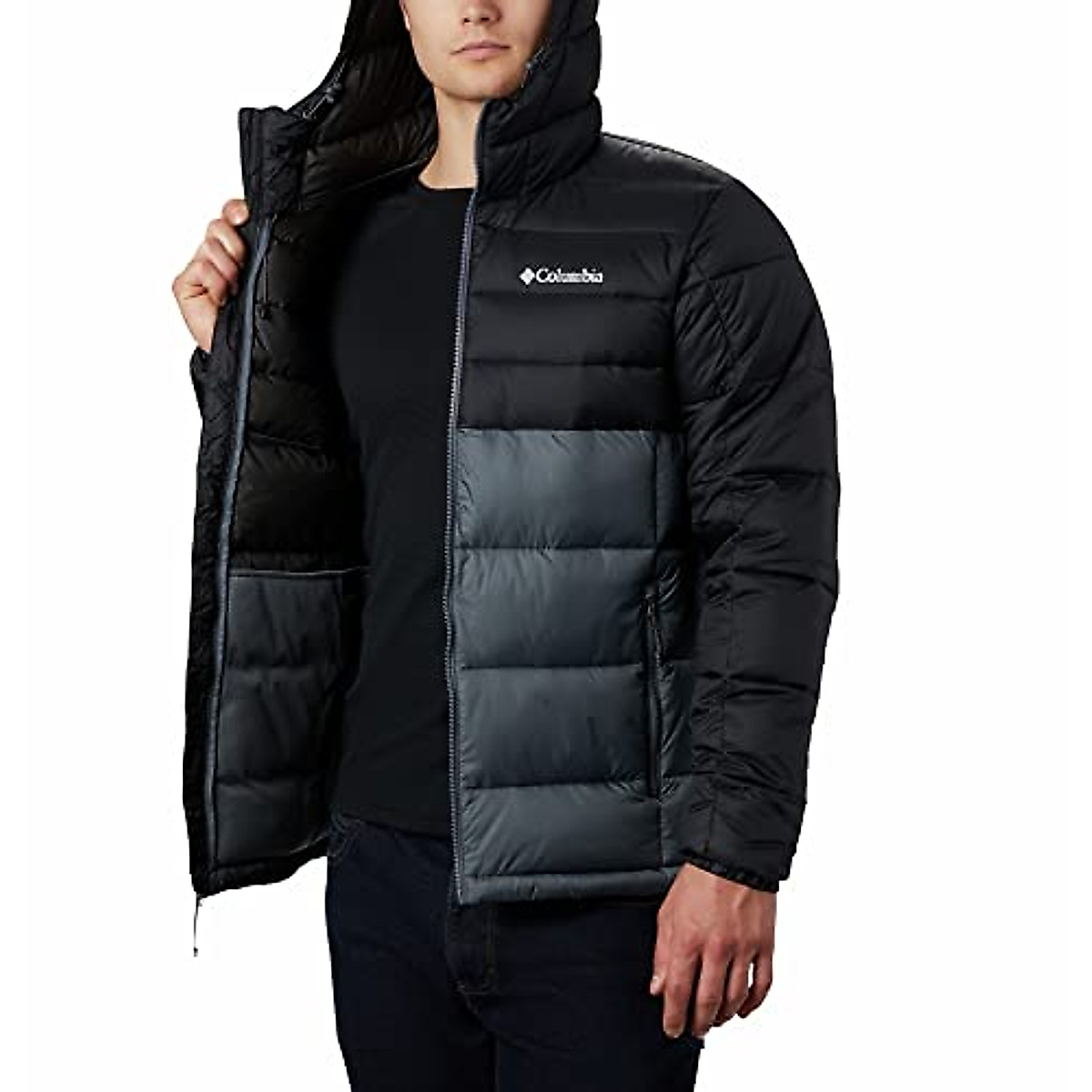 Columbia Men's Buck Butte Insulated Hooded Jacket, Graphite/Black, Medium