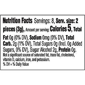 Dentyne Ice Peppermint Sugar Free Gum, 9 Packs of 16 Pieces (144 Total Pieces)