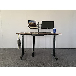 VWINDESK 2 inch M8(0.315'' Φ) 15mm Threaded Locking Caster Wheels, Set of 4, Swivel, Polyurethane PU Swivel Ball Casters with 360 Degree Top Plate 220lb Total Capacity, Brake, Used for Standing Desk