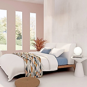 EGLO Rondo Collection 8-Inch Round Table Lamp with Glass Ball Shade for Living Room, Bedroom, Dorm, and Office, 60W, White/Frosted Opal