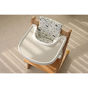 Gembebe Silicone Tray Placemat Compatible with Stokke Tripp Trapp High Chair Tray | Silicone Resistant High Chair Placemat | Lightweight | Dishwasher Safe| Easy to Clean (Light Grey)