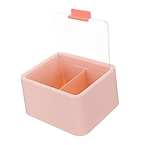 FOMIYES 2 Cotton Swab Plastic Box Organizing Box Cotton Swabs for Makeup Cotton Pad Dispenser Cotton Swab Canister Dispenser Case Apothecary Jar Organizer Storage Box Cotton Swabs Box