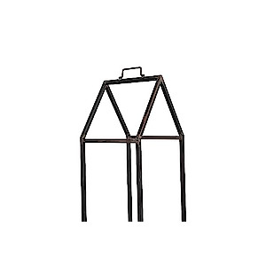 Creative Co-Op Metal House Shaped Fire Wood Holder with Handle