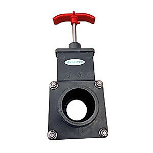 FibroPool Above Ground Pool Gate Valve - 1 1/2 inch - Dual Threaded Shut Off Slice Adapter for Swimming Pools