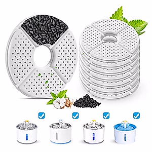 Cat Water Fountain Filter,Activated Carbon Filtration System Pet Water Fountain Filter,Cat Fountain Replacement Filter for 81oz/2.4L Automatic Pet Fountain