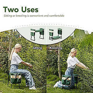 OasisSpace Folding Garden Kneeler and Seat (Green)