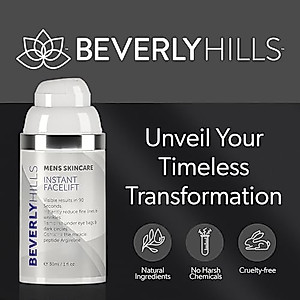 Beverly Hills Mens Instant Facelift and Eye Serum Treatment for Dark Circles, Puffy Eyes, and Wrinkles