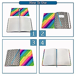 Nylon Stretchy Book Covers 3 Pack - Washable Fabric Book Covers for Hardcover - Stylish Textbook Covers Stretchable - Regular Size Book Cover - Bookcovers with Bookmark