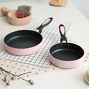 RATWIA Nonstick Frying Pan,Mini Egg and Omelet Pan-6 Inch, Induction Skillet Stone Coating Multipurpose Pan,PFOA Free,Pink