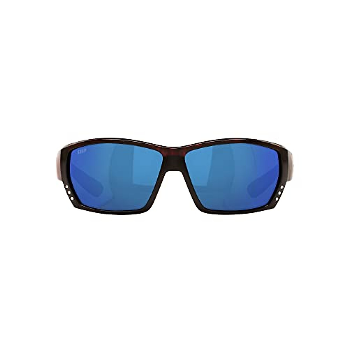 Costa Del Mar Mens Tuna Alley Low Bridge Fit Rectangular Sunglasses, Tortoise/Grey Blue Mirrored Polarized-580P, 63 mm