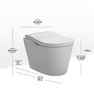 TOTO® Neorest® LS Dual Flush 1.0 or 0.8 GF Integrated Bidet Toilet, Cotton White with Black Trim - MS8732CUMFG#01B