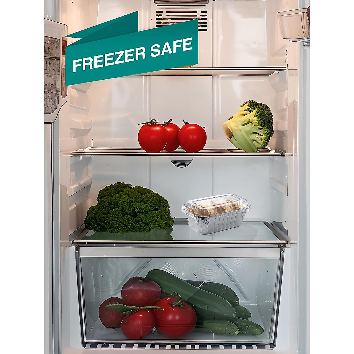 NEEBAKE 60 Pack 6x3.5x2 Disposable Aluminum Loaf Pans with Lids Small-Aluminum-Foil-Pans-Tin-Foil-Baking-Pans-Tin-Trays-Food-Containers-for-Baking-Cakes-Bread-Meat-Loaves