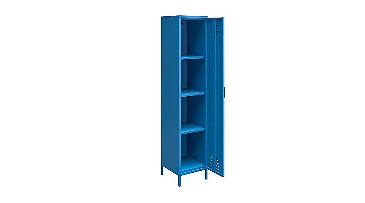 Novogratz Blue Metal Locker Storage - Durable & Stylish Cabinet