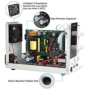 IKococater DC Power Supply Variable 30V 10A with Output Switch, Adjustable Regulated Switching Bench Power Supply with 4-Digits LED Power Display, 5V/2A USB Interface, Accurate Encoder Adjustment Knob