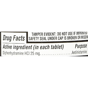 Kirkland Signature Allergy Medicine Diphenhydramine HCI 25 Mg, 600 Minitabs