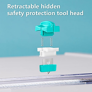 Ecraft Paper Trimmer Replacement Blades: Automatic Security Safeguard Paper Cutter Blade Refills Mint Green (4 Pack)…