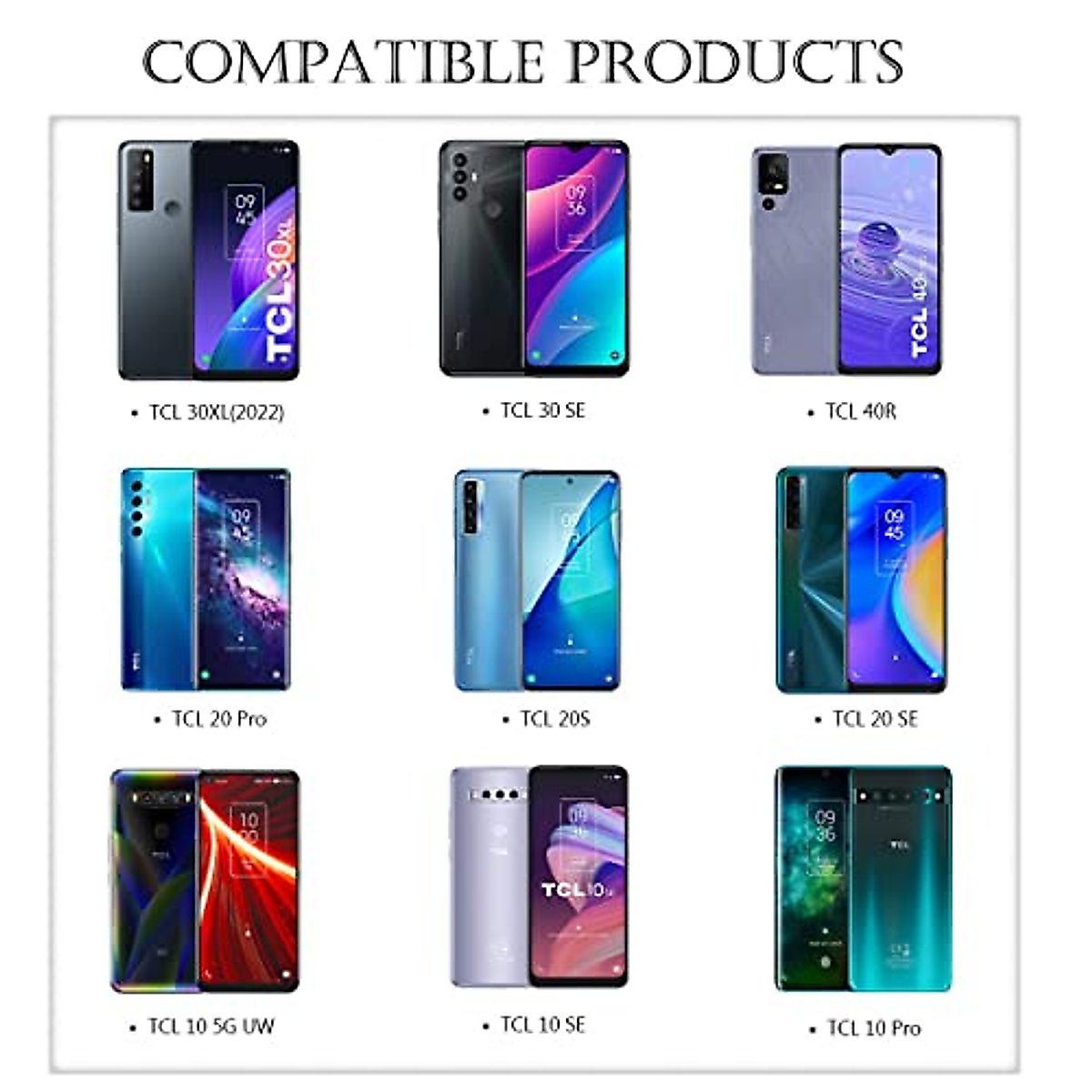 USB C Charger Cable for TCL 30 SE, TCL 20 Pro 5G, TCL 10L, TCL 10 Plus, TCL 20S, TCL 20 SE, TCL 10 5G UW, TCL 10 SE, TCL 10 Pro, TCL 405, TCL 30XL 2022, TCL 40R Cell Phone Charging Cable Adapter (5FT)