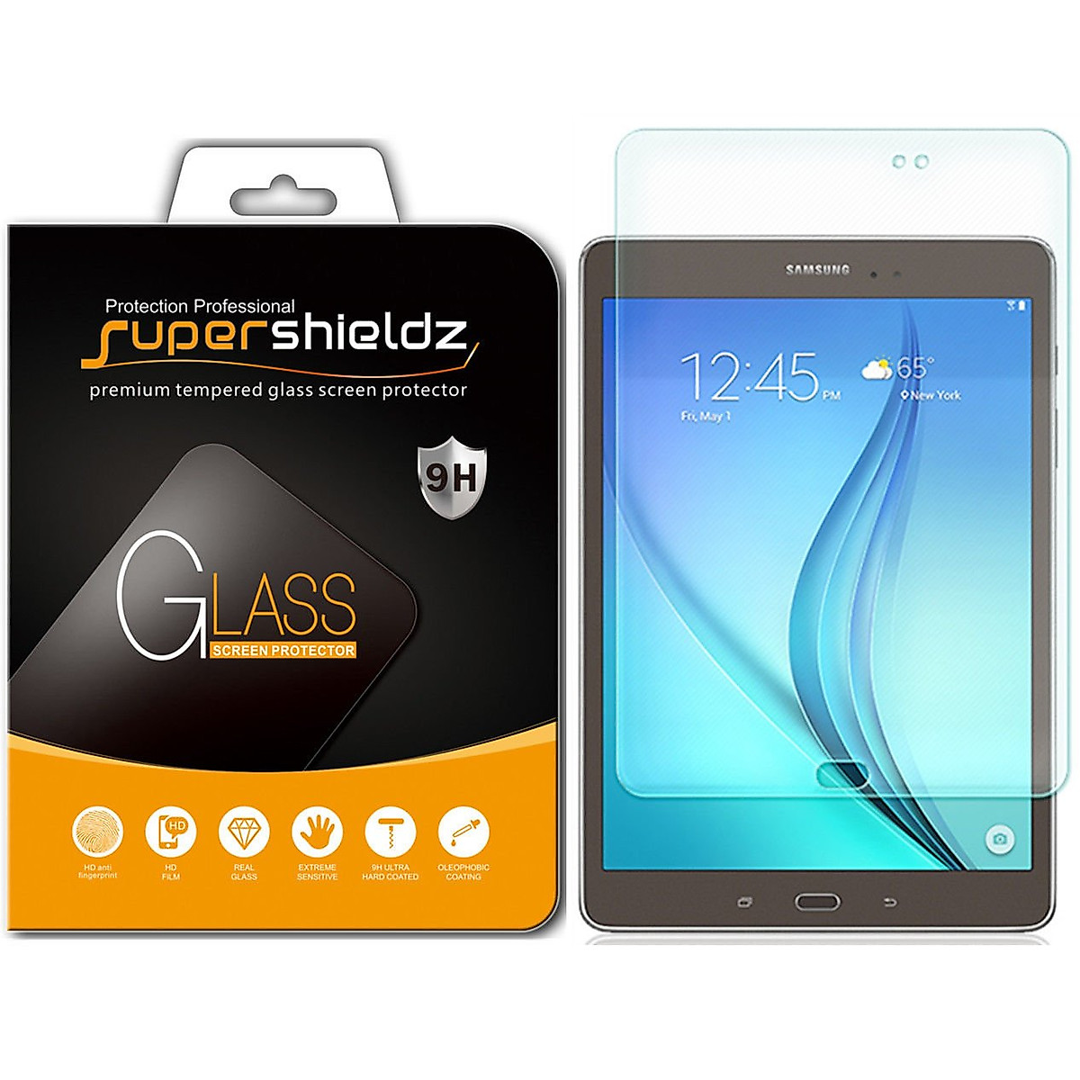 Supershieldz (2 Pack) Designed for Samsung Galaxy Tab A 8.0 (2015) (SM-T350 Model Only) Tempered Glass Screen Protector, Anti Scratch, Bubble Free