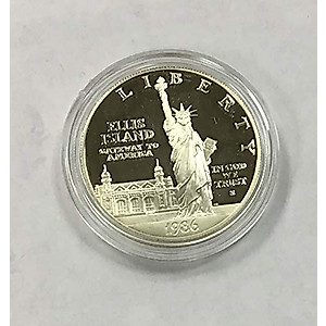 1986 S Statue of Liberty commemorative Silver dollar in capsule $1 US Mint Proof
