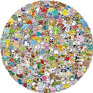 Zartores 300 PCS Cute Stickers for Kids, Water Bottle Stickers, Vinyl Stickers Waterproof Aesthetic Stickers Stickers Pack for Laptop Skateboard, Phone, Kawaii Animal Sticker for Teens, Girls