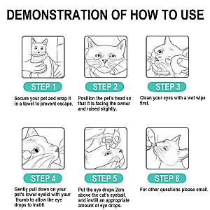 VEZE Eye Drops for Dogs, Dog Eye Drops & Cats, Gentle Dog Eye Infection Treatment, Relieves Dog Eye discomfort，Dog Eye Wash Relief Allergies Symptoms and Help Tear Stain Remover.
