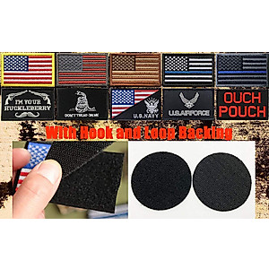 2 Pieces America Flag/Army Patch, USA Flag Patches, US American AR Flag Hook and Loop Embroidered Patch for Hat, Backpack, Jacket, Jeans, Clothes
