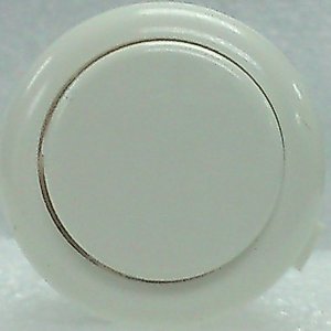 Japan Sanwa 2 Pcs OBSF-24 White Arcade Push Button