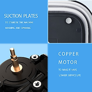 GENESIX Portable Washing Machine Folding Mini Washer For Small Items Of Clothing Like Baby Clothes Underwear Bra Sock (White), GENESIX003