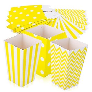 VILLFUL 48pcs Popcorn Boxes Popcorn Box Candy Snack Box Containers for Food Mini Treat Boxes Empty Popcorn Box French Fry Holder Cup Popcorn Cartons Popcorn Serving Boxes Movie Popcorn Box