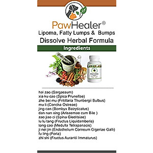 PawHealer® Dissolve Herbal Formula - 100 Grams Powder - Remedy for Fatty Lumps & Bumps in Dogs & Pets …